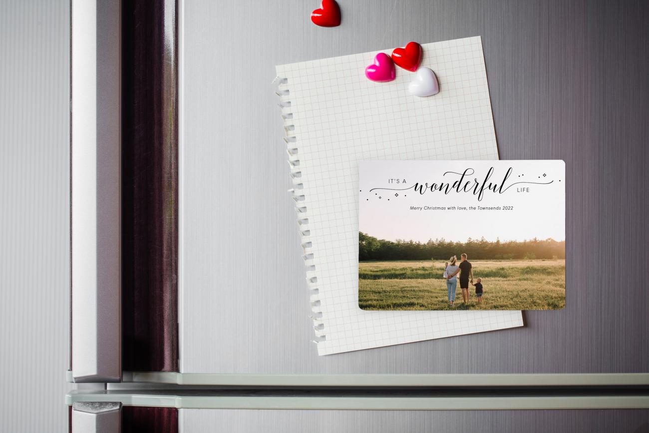 27 Personalized Christmas Card Magnet Designs | Truly Engaging
