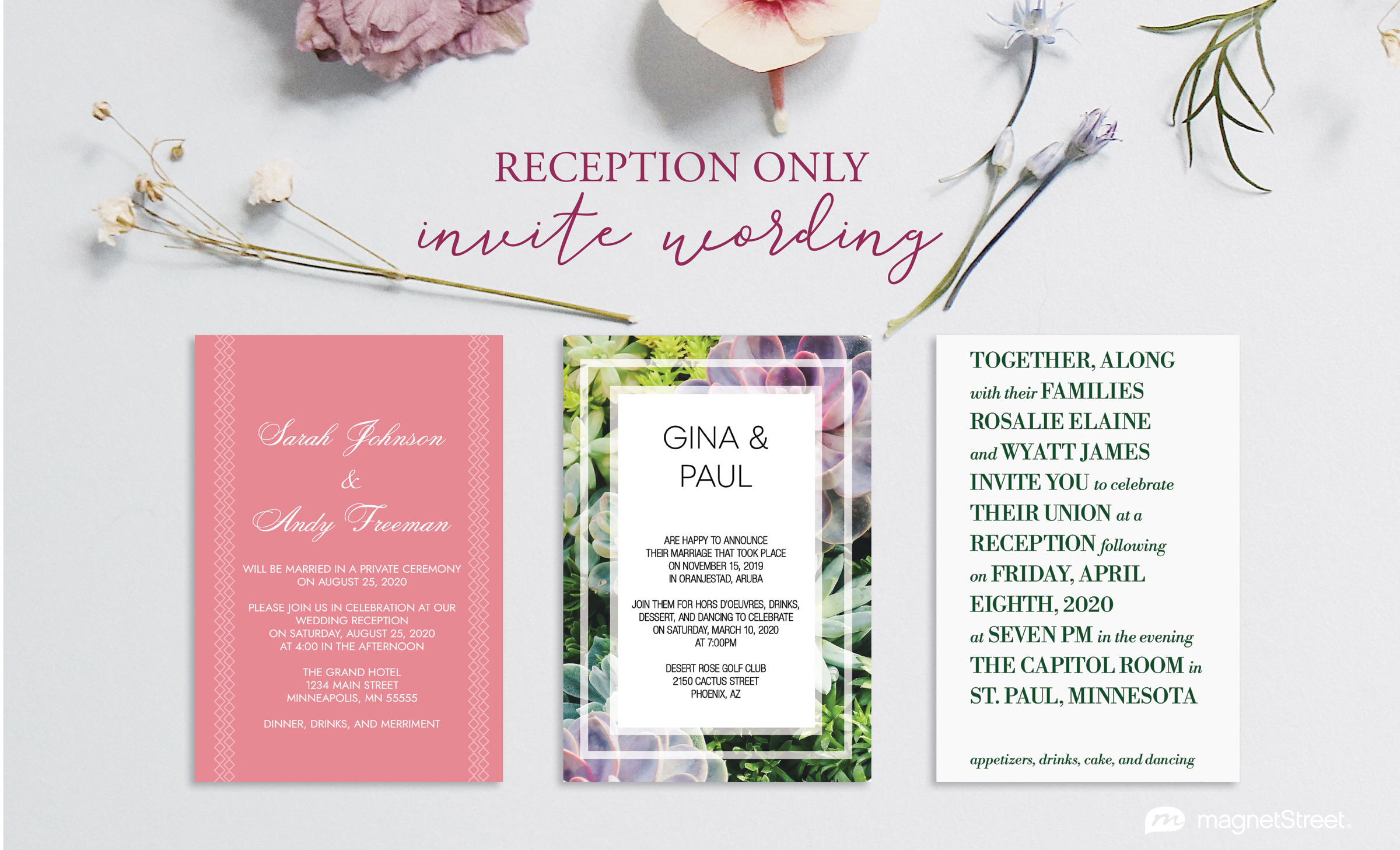 Reception Only Invitation Wording